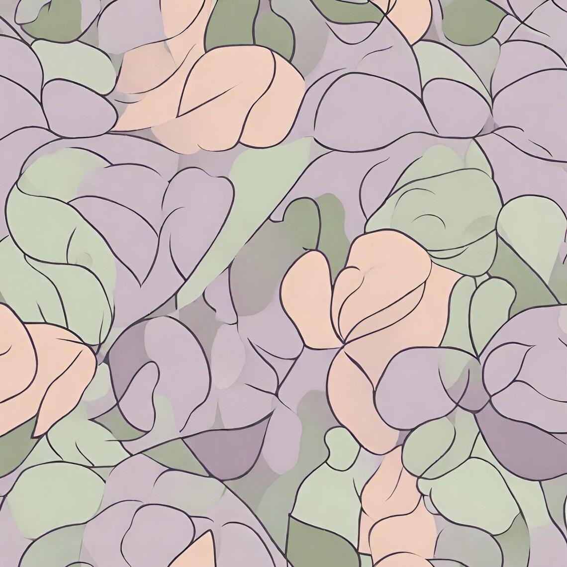 Lilac and Peach Patterns Scrapbook and Crafting Papers - Etsy
