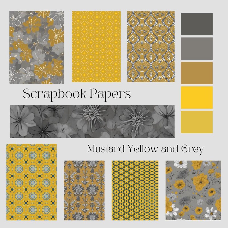 Mustard Yellow Gray - Etsy