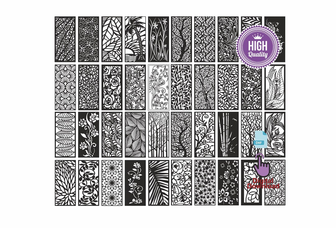 50 Panel Collection CNC Files: Laser Cut Metal & Wood (DXF) - Etsy