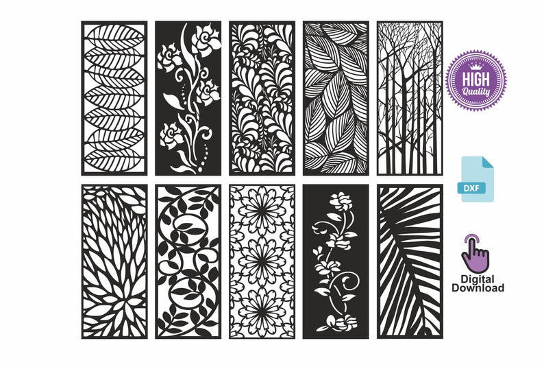 50 Panel Collection CNC Files: Laser Cut Metal & Wood (DXF) - Etsy