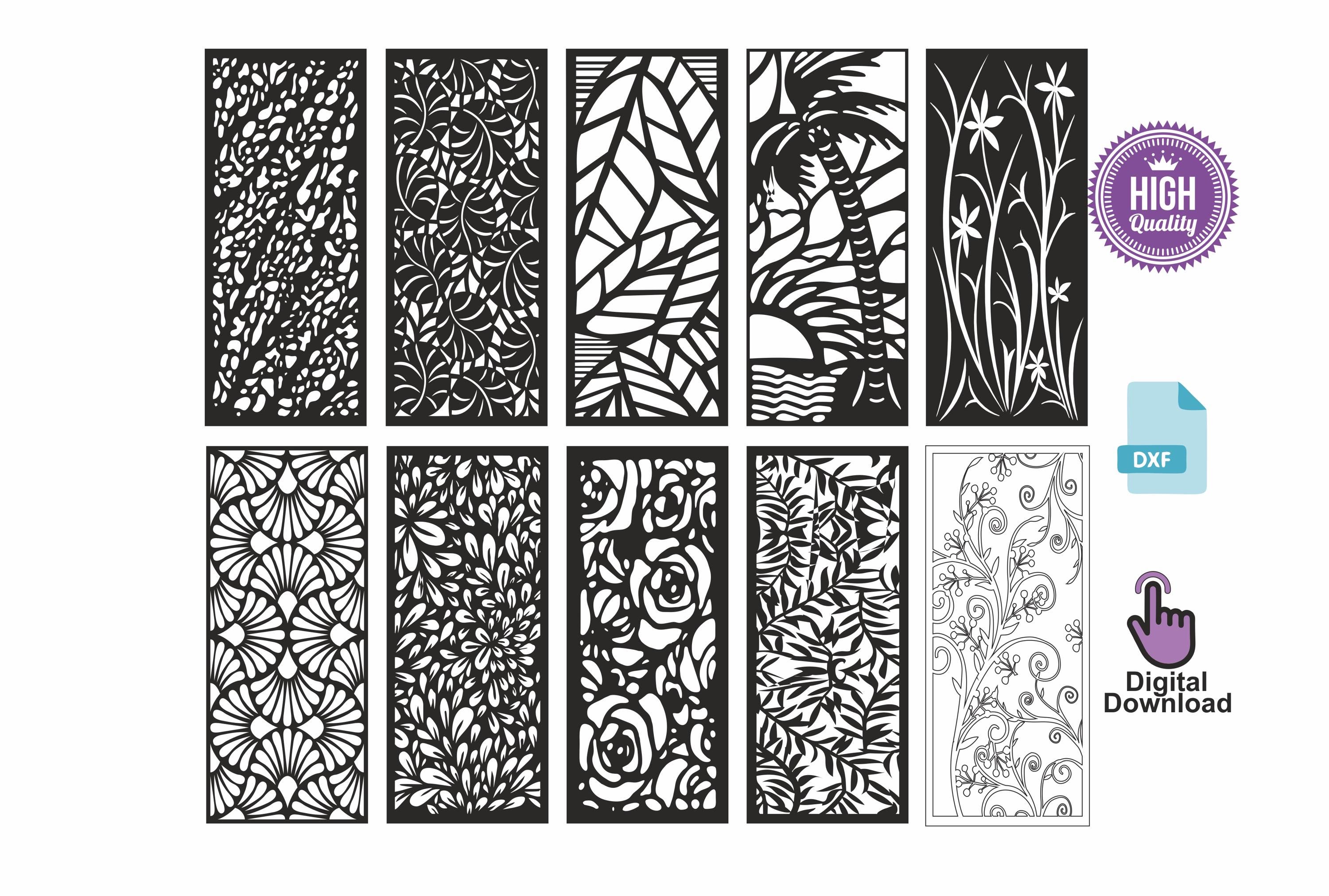 50 Panel Collection CNC Files: Laser Cut Metal & Wood (DXF) - Etsy