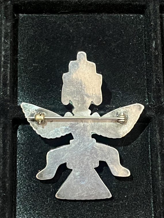 Vintage Zuni knifewing kachina brooch sterling silver… - Gem