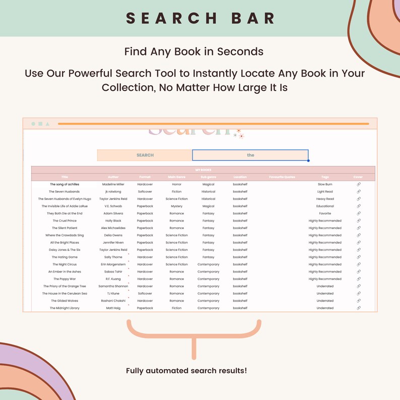 Ultimate Book Tracker and Reading List Template | Google Sheets Spreadsheet My Library TBR Book ...