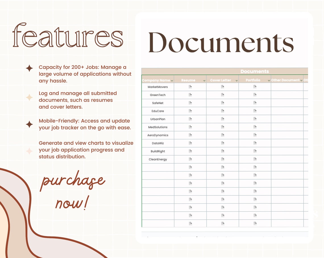 Minimalist Job Application Tracker Spreadsheet, Google Sheets Job ...