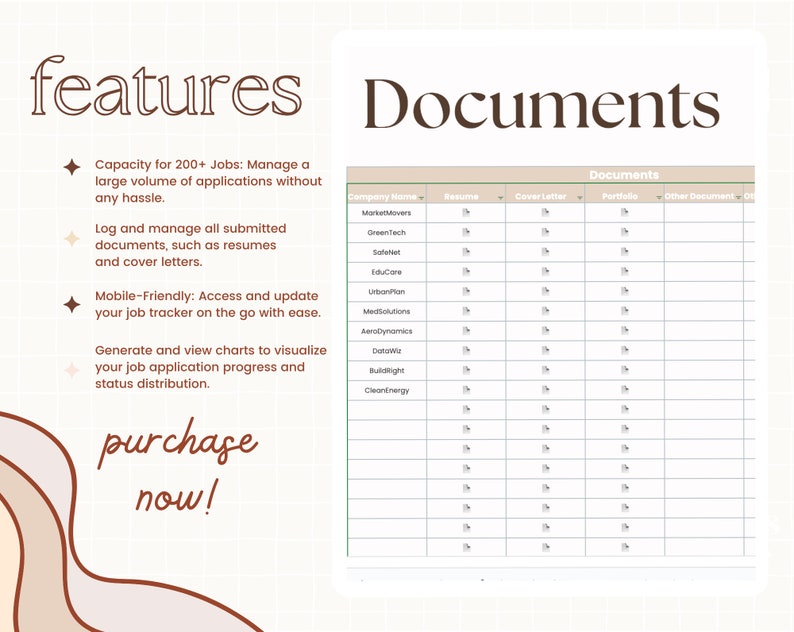 Minimalist Job Application Tracker Spreadsheet, Google Sheets Job ...