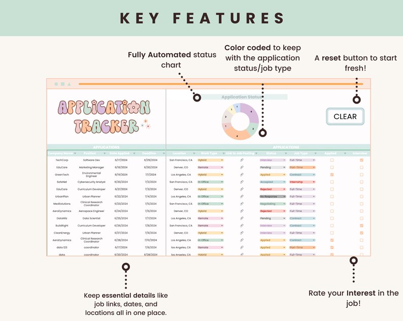 Internship Application Tracker Spreadsheet Google Sheets Job Tracker ...