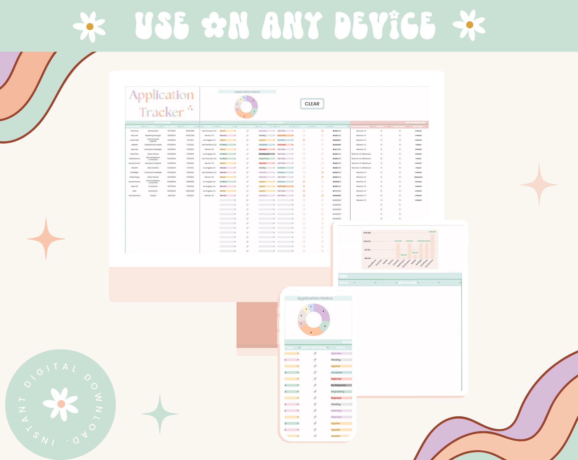 Internship Application Tracker Spreadsheet Google Sheets Job Tracker ...