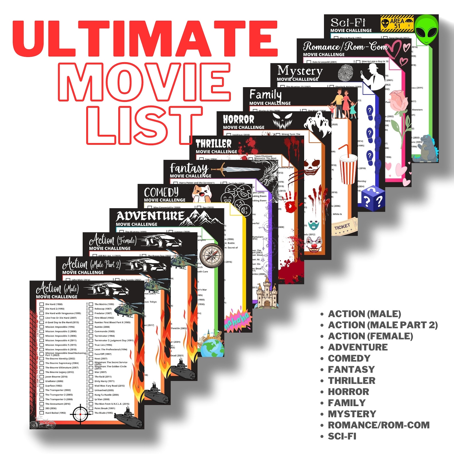 Ultimate Movie Journal Checklist - Etsy