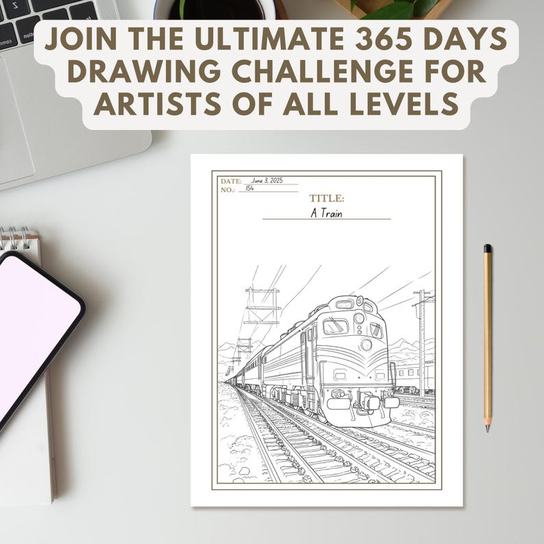 365 Days Drawing Challenge, Perfect for Birthday Gift, Anniversary Gift ...