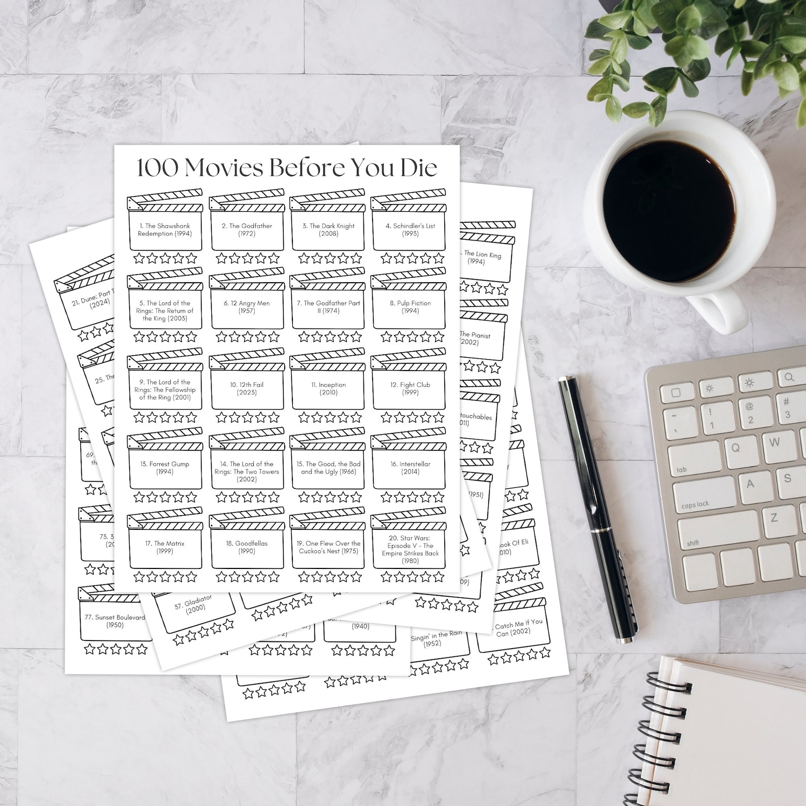 Ultimate Movie Journal Checklist - Etsy