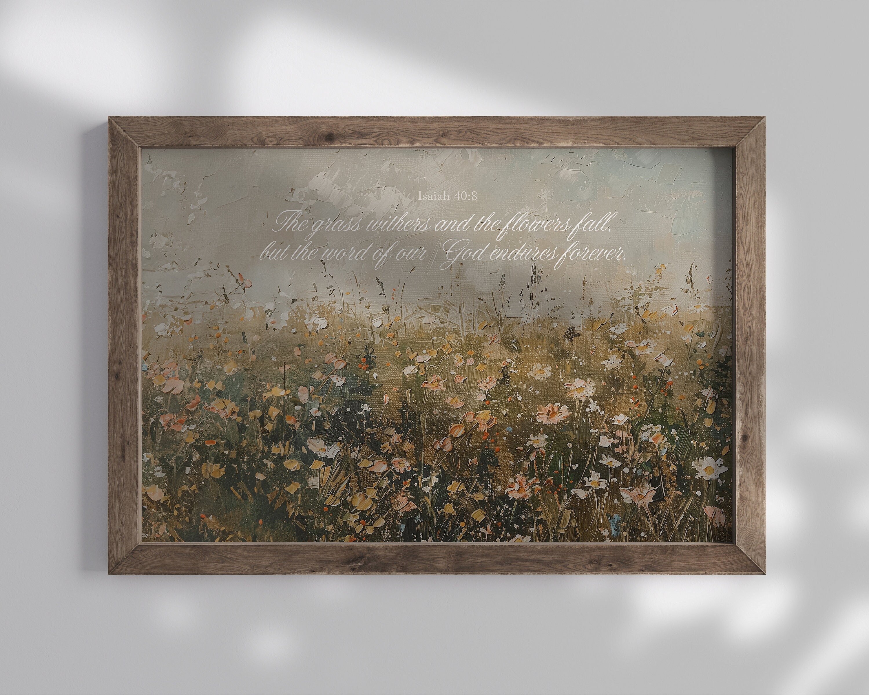 Isaiah Meadow Christian Wall Art Bible Verse Decor Modern Christian ...
