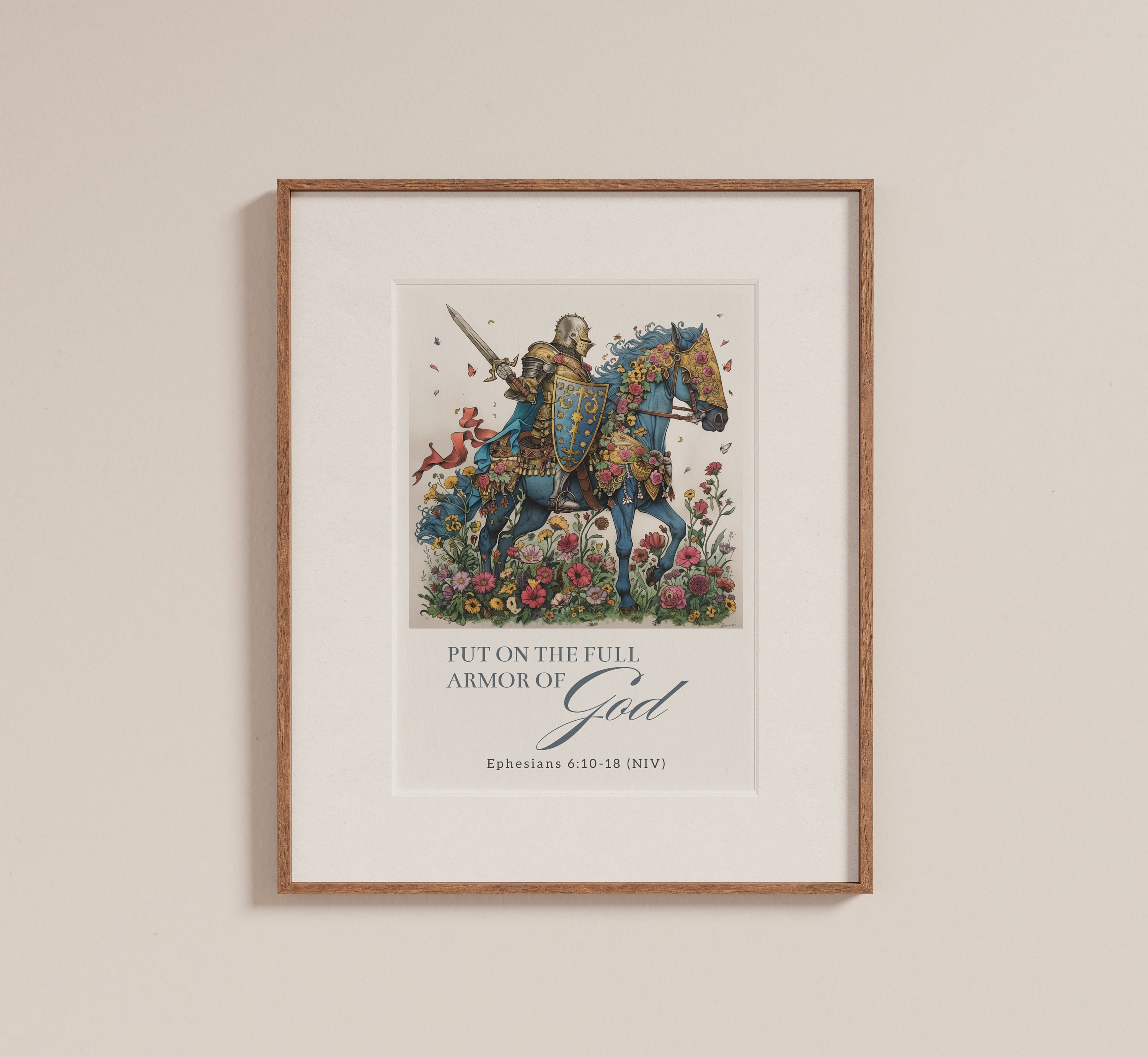 Armor of God Bible Verse Christian Printable Wall Art Religious Sign ...