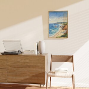 Coastal Landscape Beach Scenes Modern Christian Art Watercolor ...