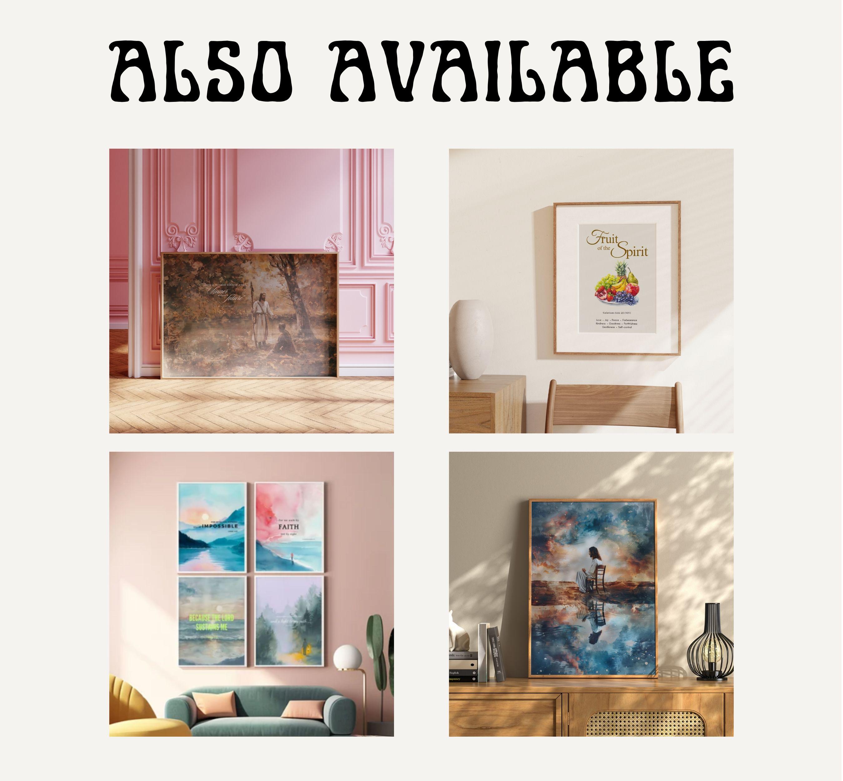 Isaiah Meadow Christian Wall Art Bible Verse Decor Modern Christian ...