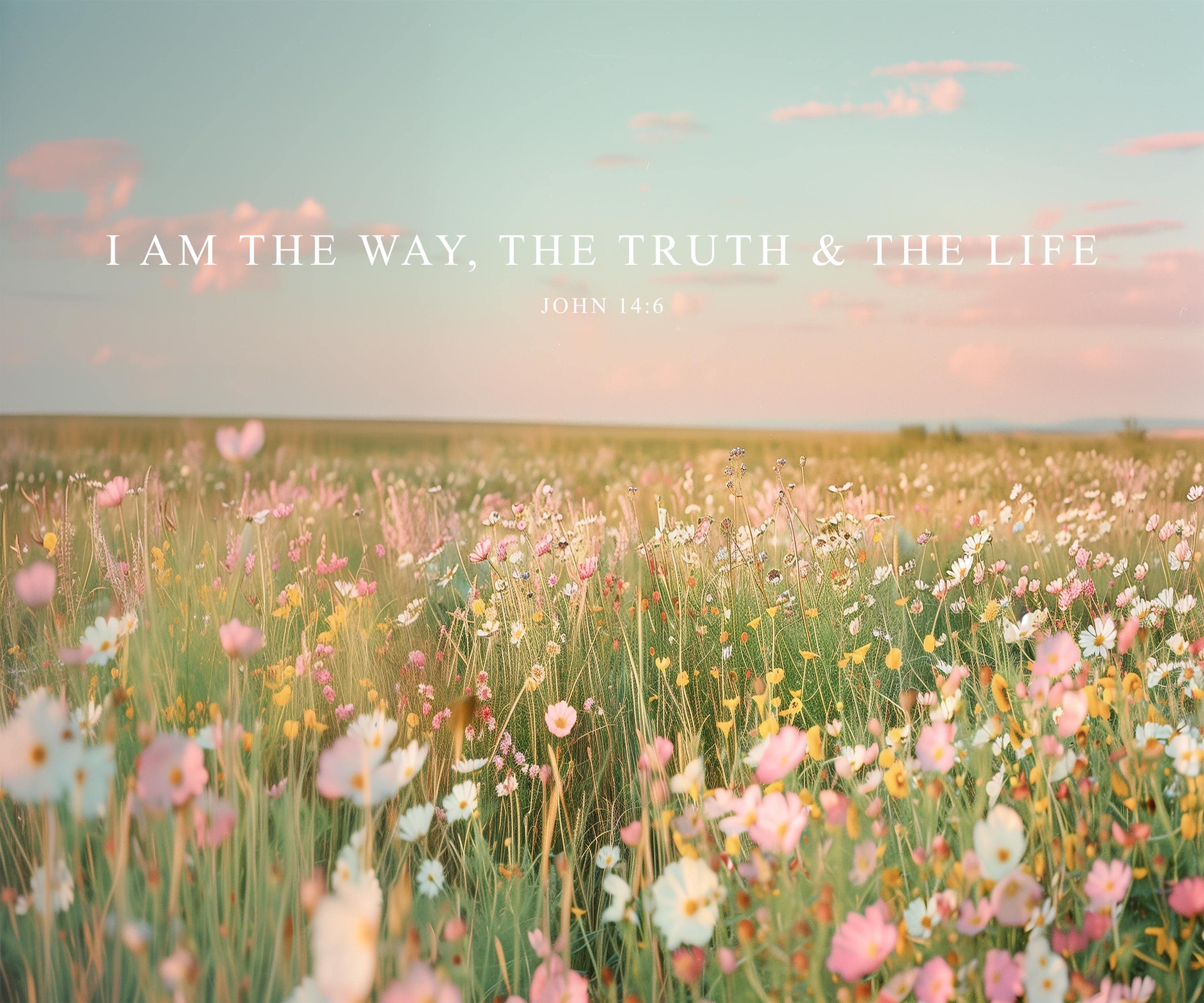 Wildflower Meadow Flower Field Poster Print Nature Motivational Quote ...