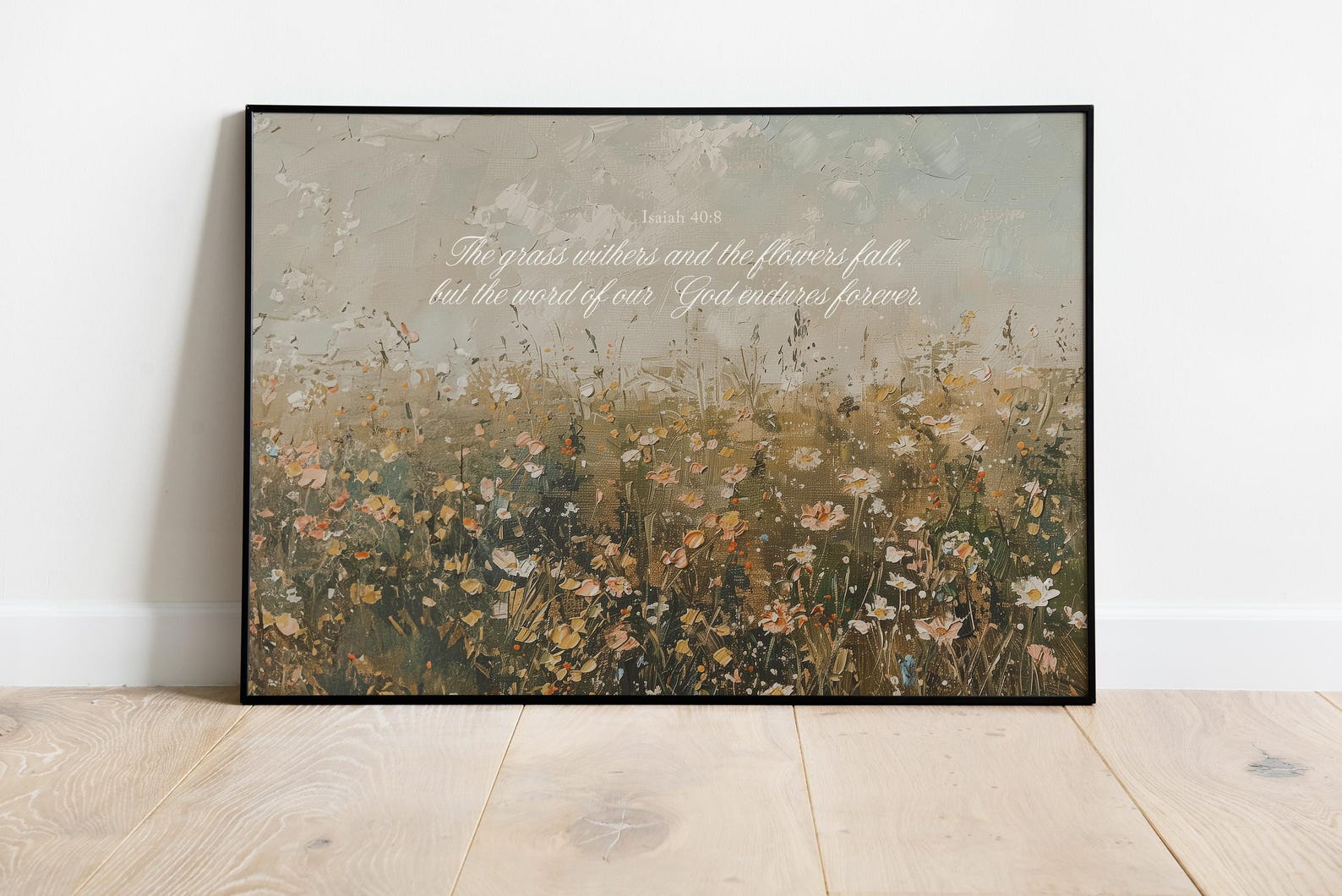 Isaiah Meadow Christian Wall Art Bible Verse Decor Modern Christian ...