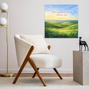 Mountain Sunset Watercolor Christian Wall Art Inspirational Landscape ...