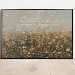 Isaiah Meadow Christian Wall Art Bible Verse Decor Modern Christian ...