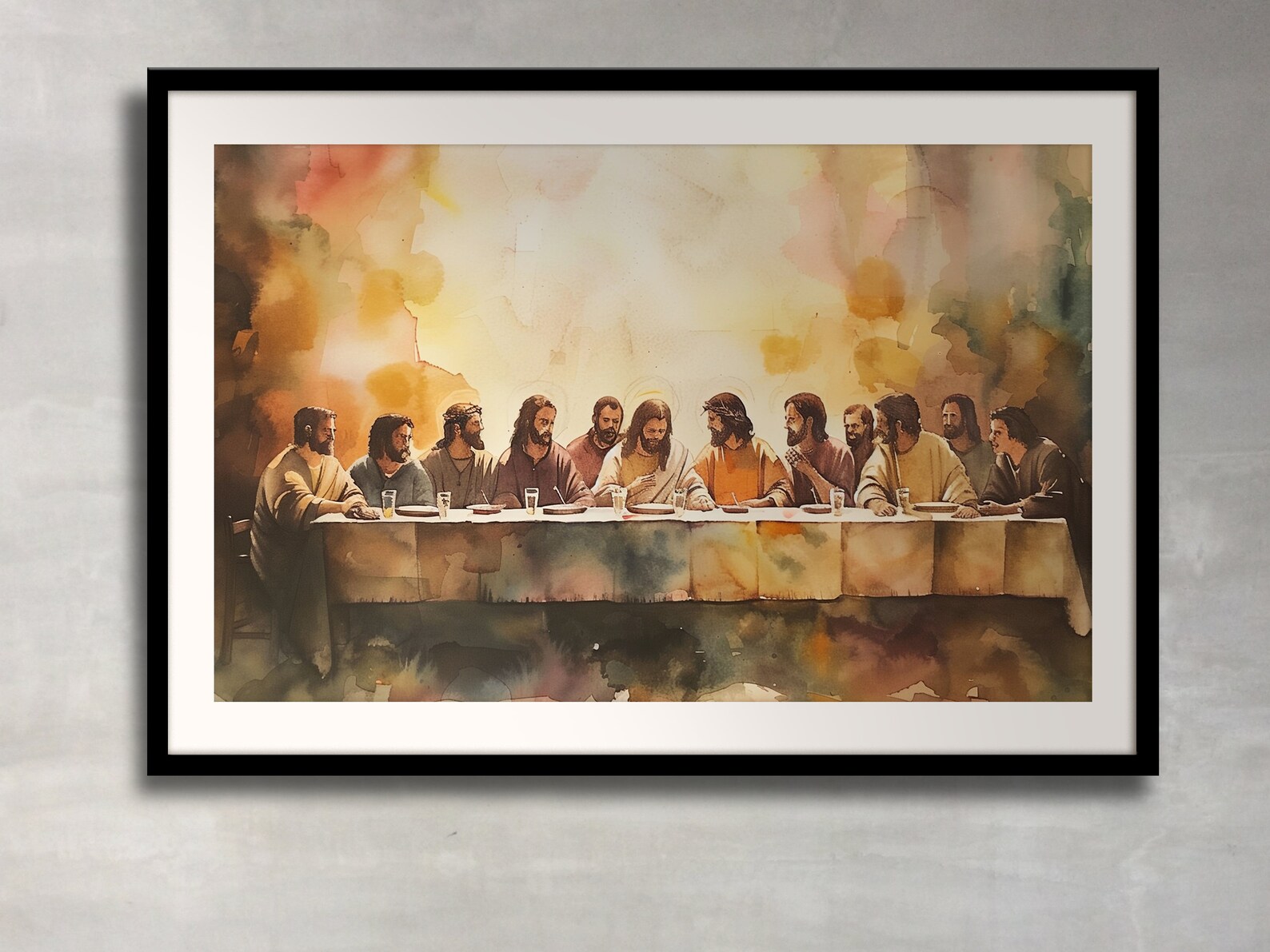 The Last Supper Modern Christian Art Bible Verse Wall Art Christian ...