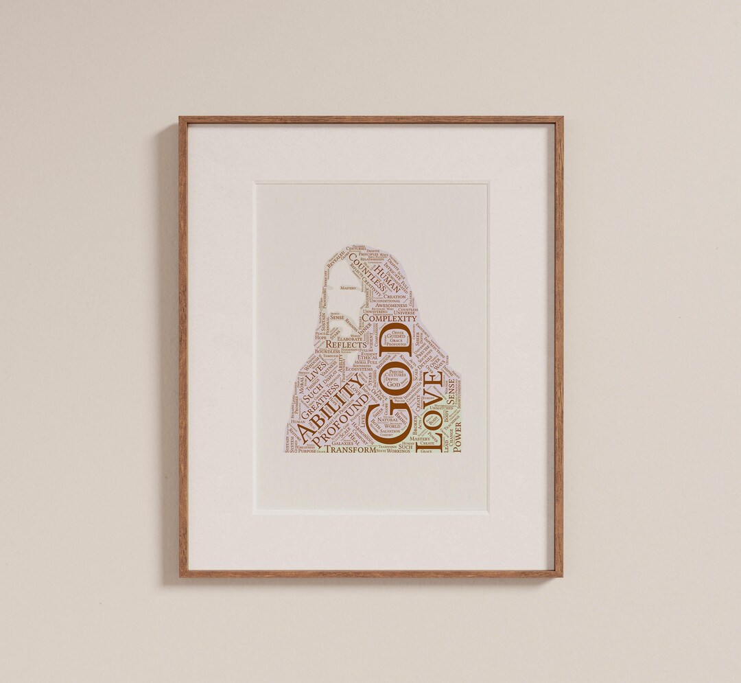 Jesus Typography Portrait Christian Wall Art Jesus Poster Modern ...
