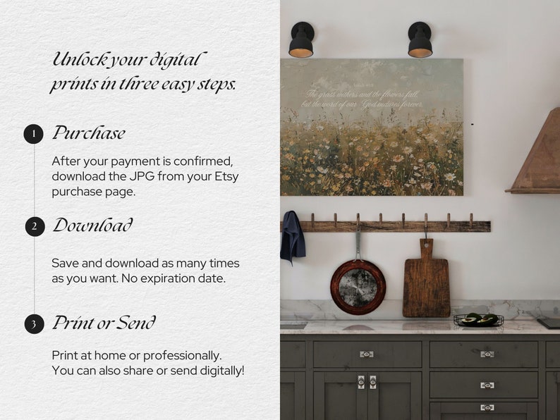 Isaiah Meadow Christian Wall Art Bible Verse Decor Modern Christian ...