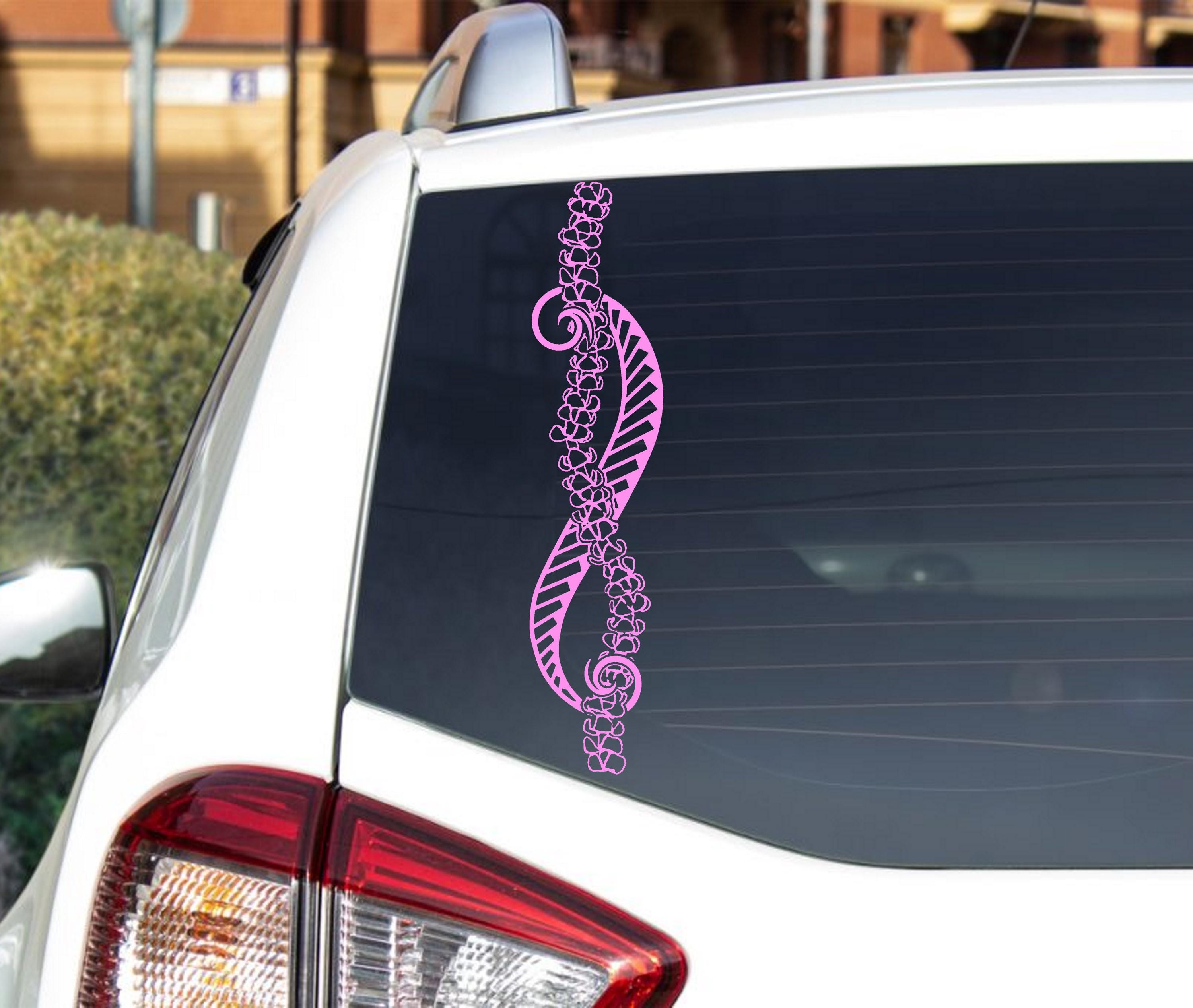 Hawaiian Tribal and Puakenikeni Lei Decal. Car, Laptop, Bumper Decal ...