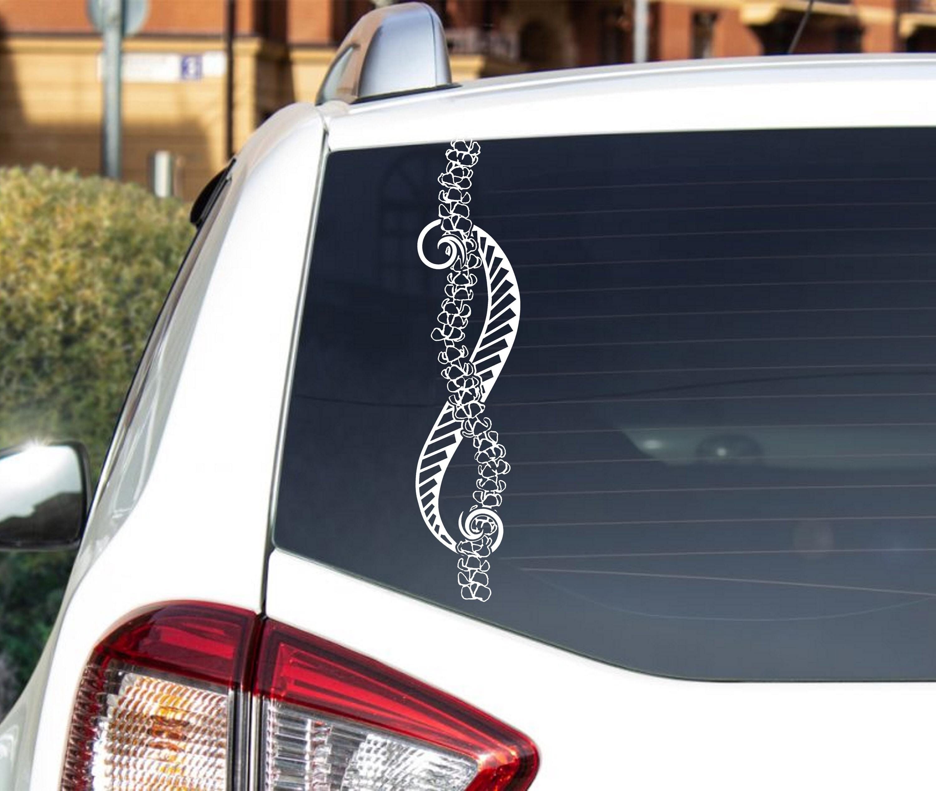 Hawaiian Tribal and Puakenikeni Lei Decal. Car, Laptop, Bumper Decal ...