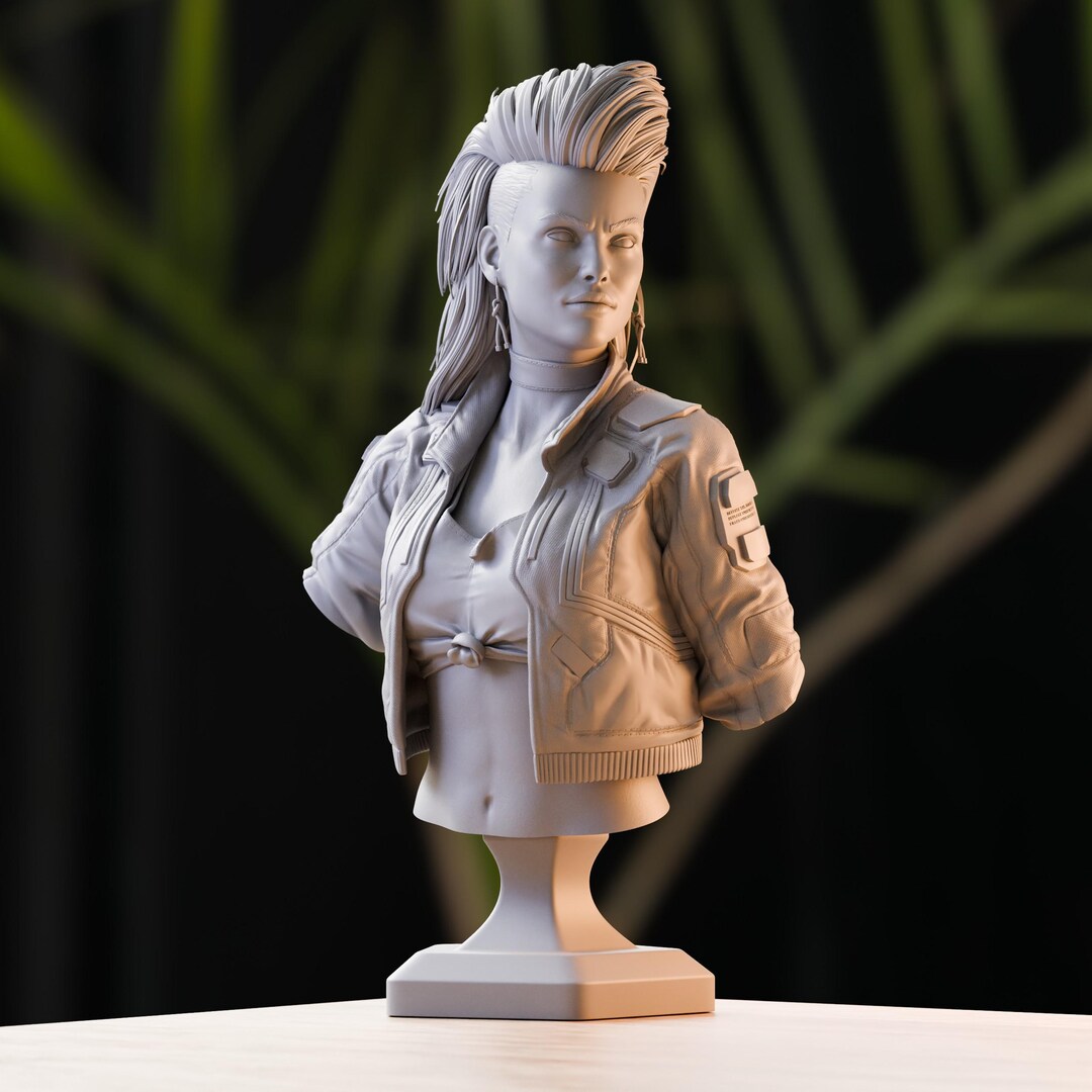 ROGUE BUST - Cyberpunk 2077 | Paintable Figure | Highly Detailed 12K 3D ...