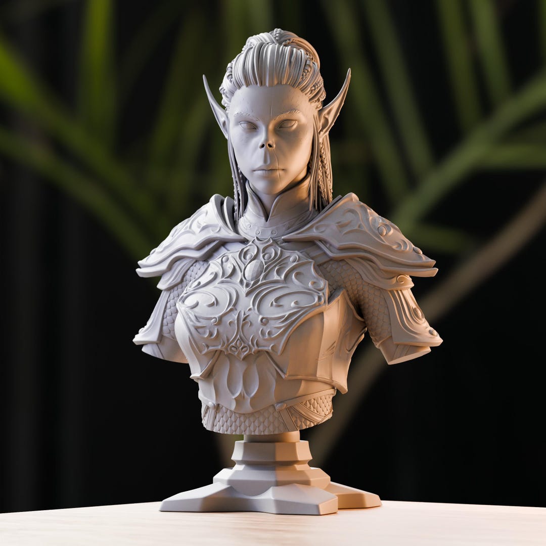 LAEZEL BUST - Baldurs Gate 3 | Paintable Figure | Highly Detailed 12K ...