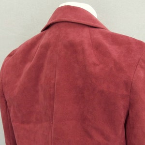 Rust Ultrasuede Blazer, Vintage Faux Suede Light Brick Red Jacket by ...