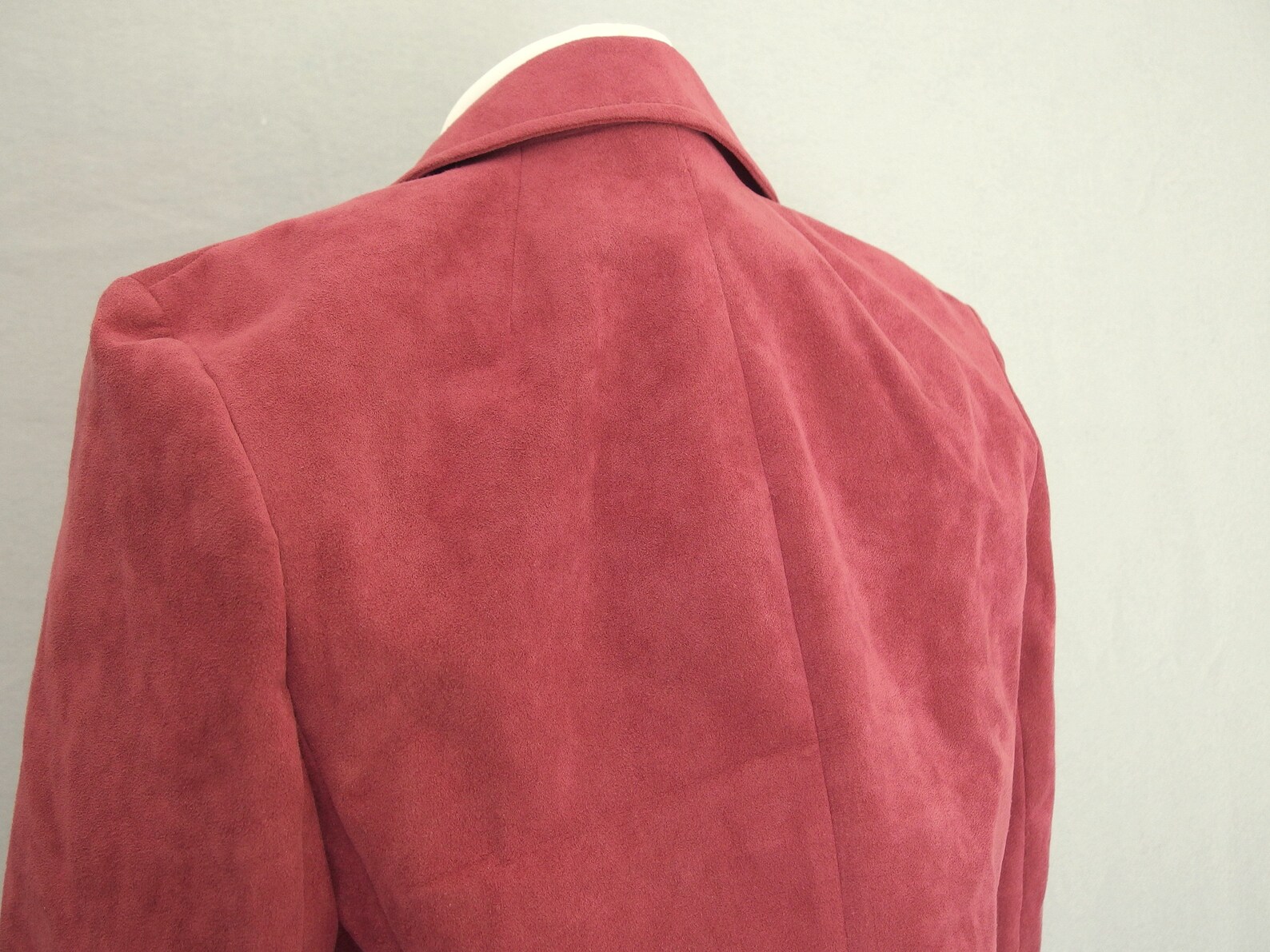 Rust Ultrasuede Blazer, Vintage Faux Suede Light Brick Red Jacket by ...