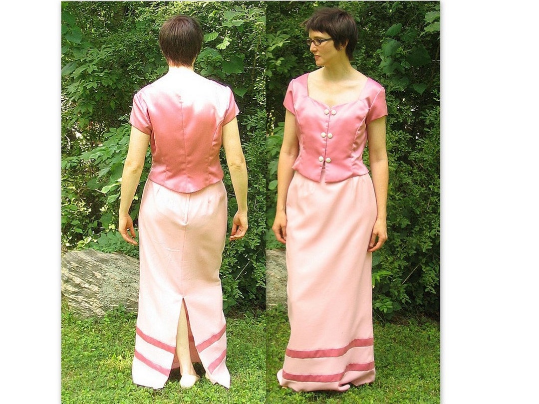 Upcycled Dusty Rose Prom Party Two Piece Dress, Fits Size 8, Small 08 ...