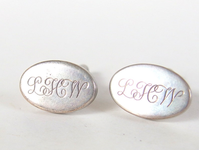 Vintage Ballou Sterling Cufflinks and Tie Clip Set - Etsy