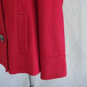 Red Swing Coat, Vintage Short Wool Jacket, Fits Size 16, Large - Etsy