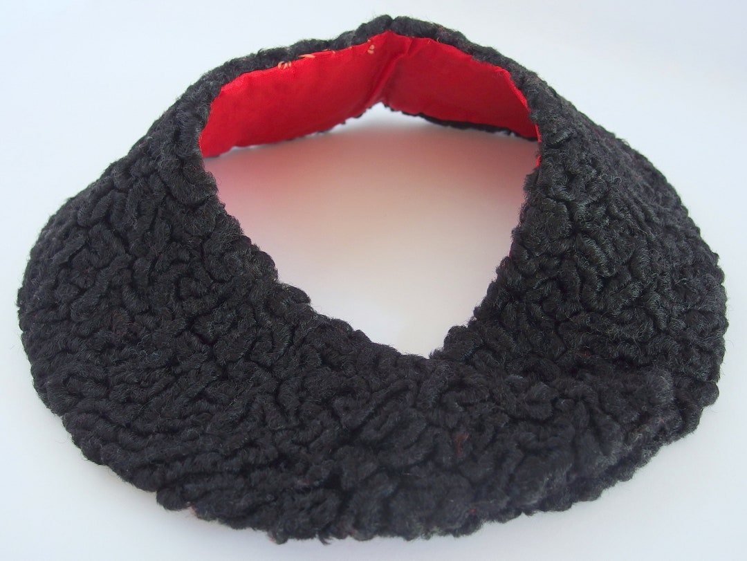 Black Curly Lamb Collar, Short Faux Fur Detachable Collar - Etsy
