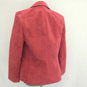 Rust Ultrasuede Blazer, Vintage Faux Suede Light Brick Red Jacket by ...