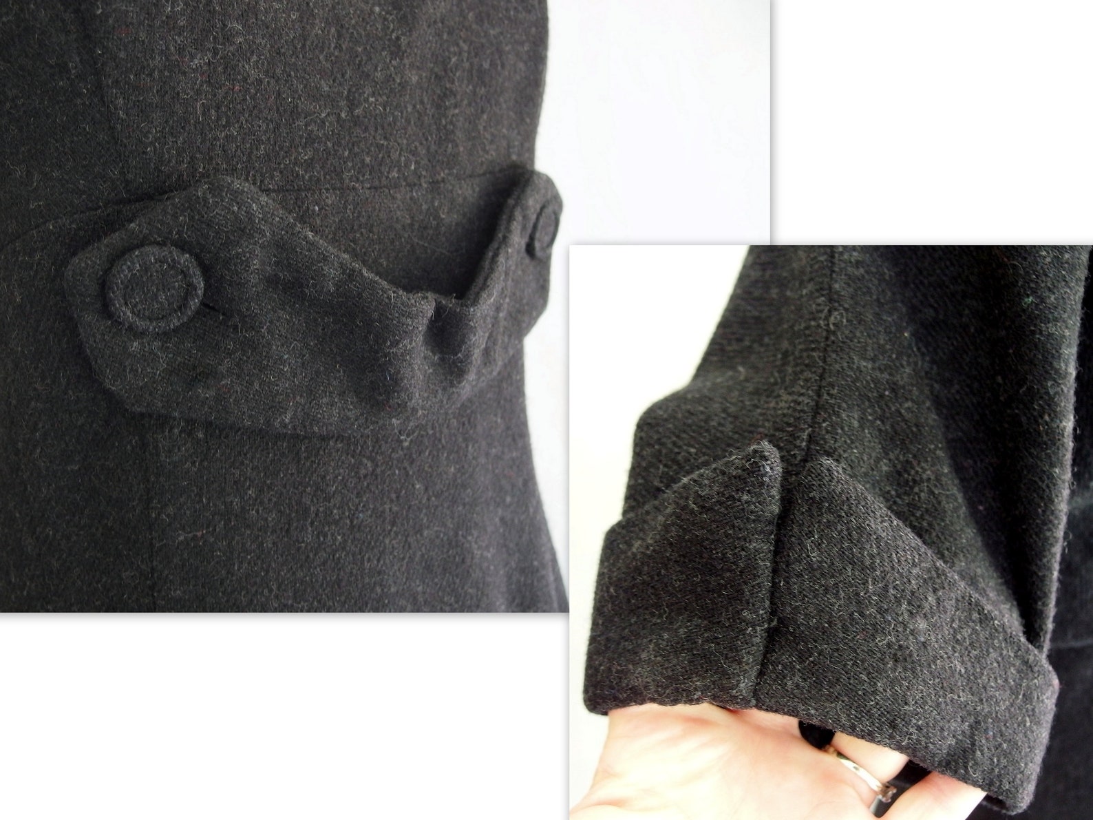 Vintage 1950s Black Wool Dress and Bolero Jacket, Fits Size 6, Small - Etsy