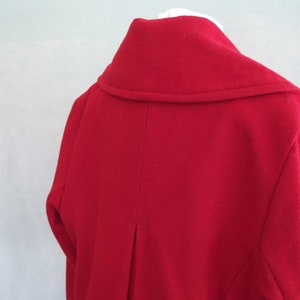 Red Swing Coat, Vintage Short Wool Jacket, Fits Size 16, Large - Etsy
