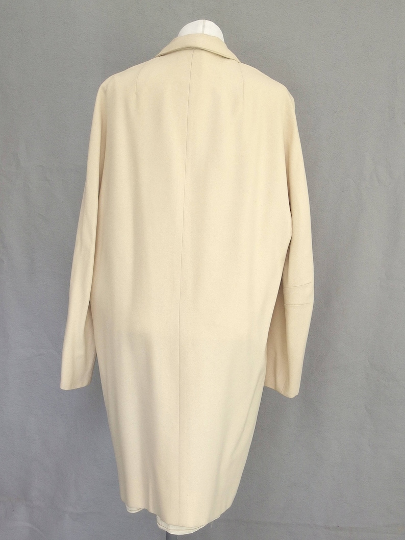 Cream Lightweight Coat Lined Handmade Outerwear Modern Size | Etsy