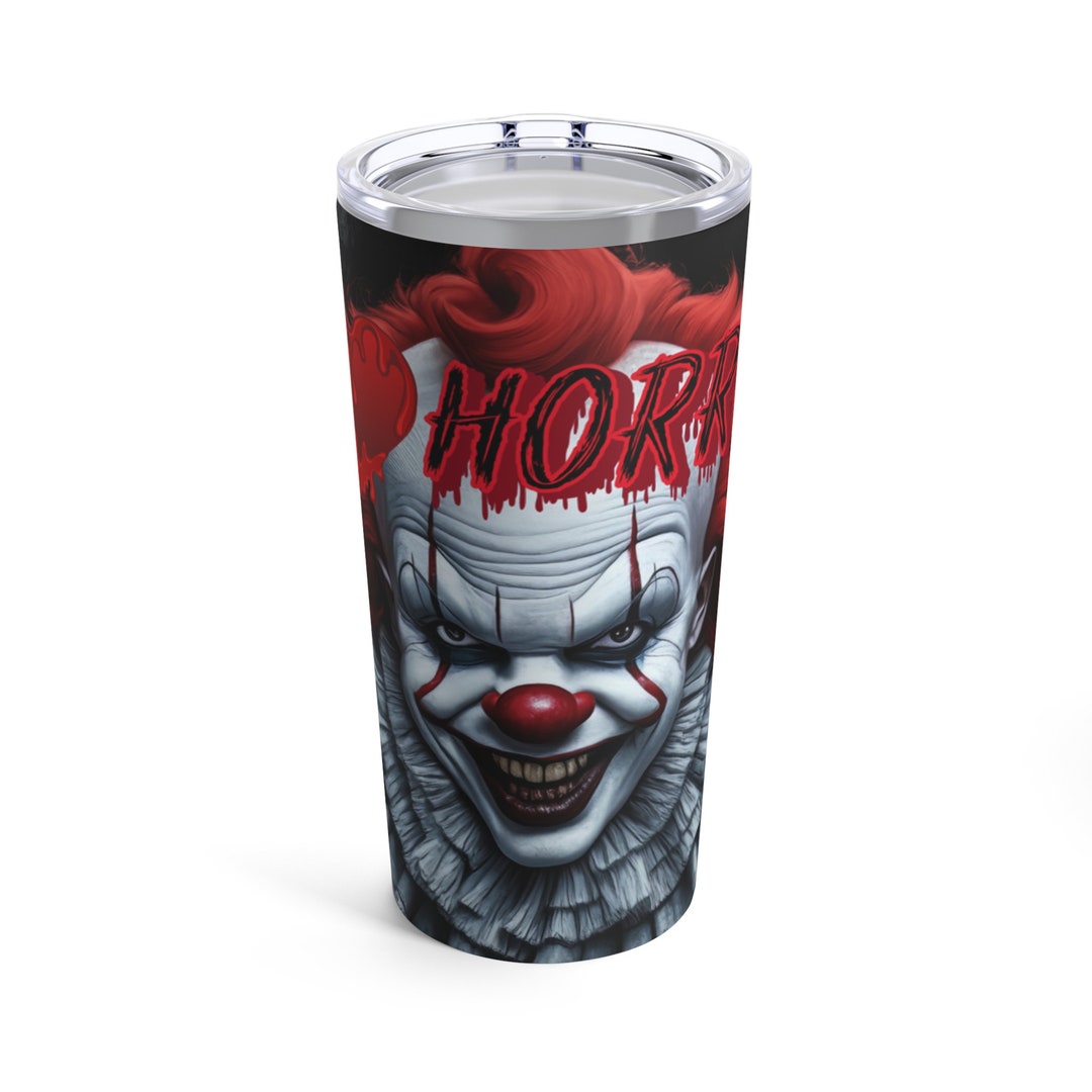 Halloween, Chilling Horror Movie Theme, Horror Tumbler, Creepy Clown ...