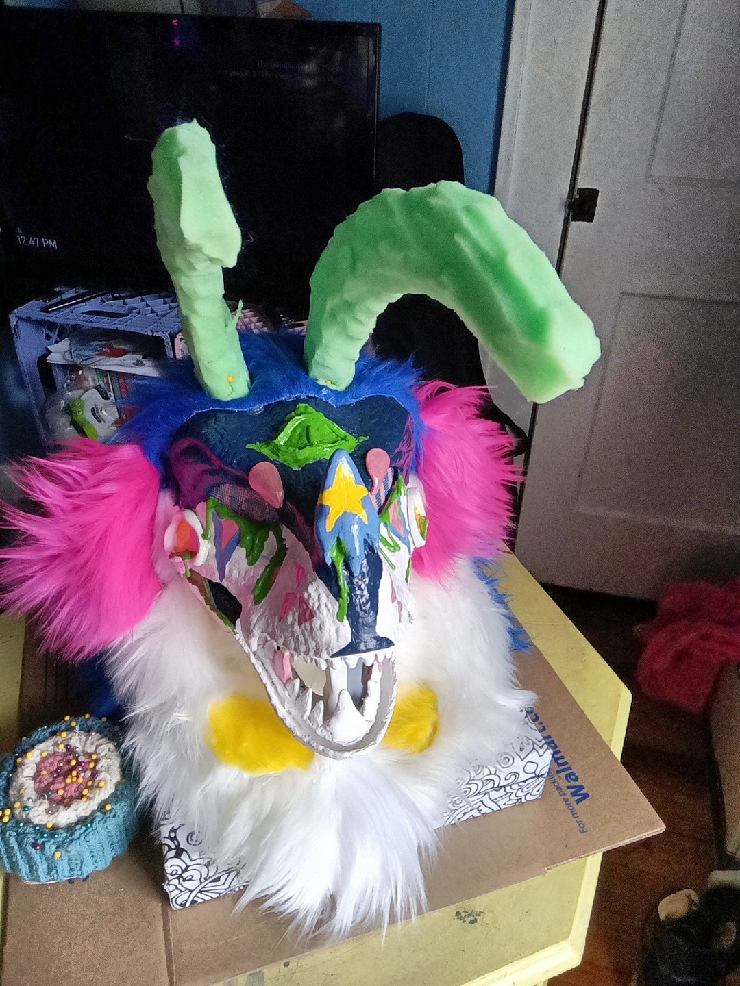 Alien Cat Furred Dinomask - Etsy