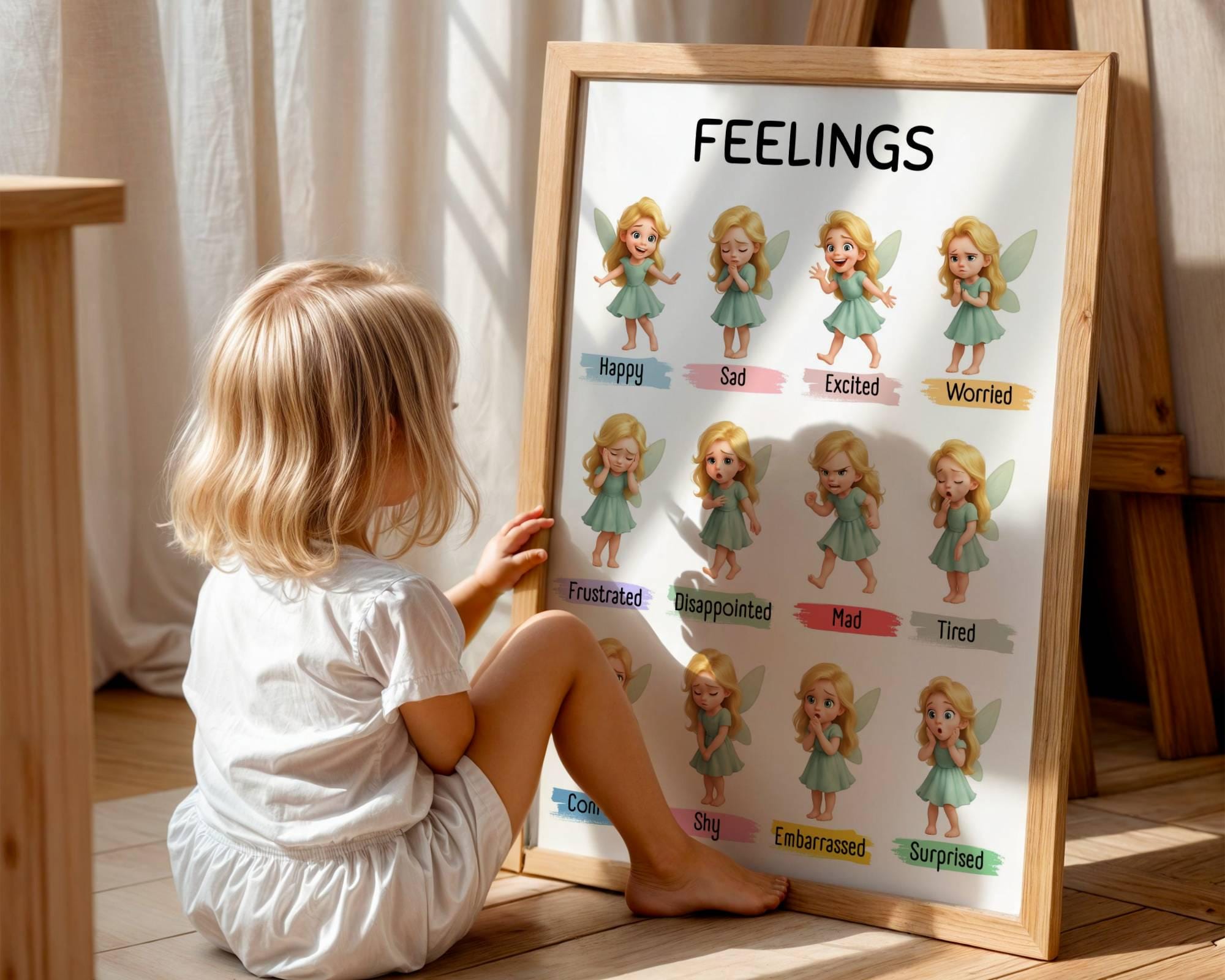 Fairy Emotions Chart for Kids | Preschool Calm Down Corner Posters ...
