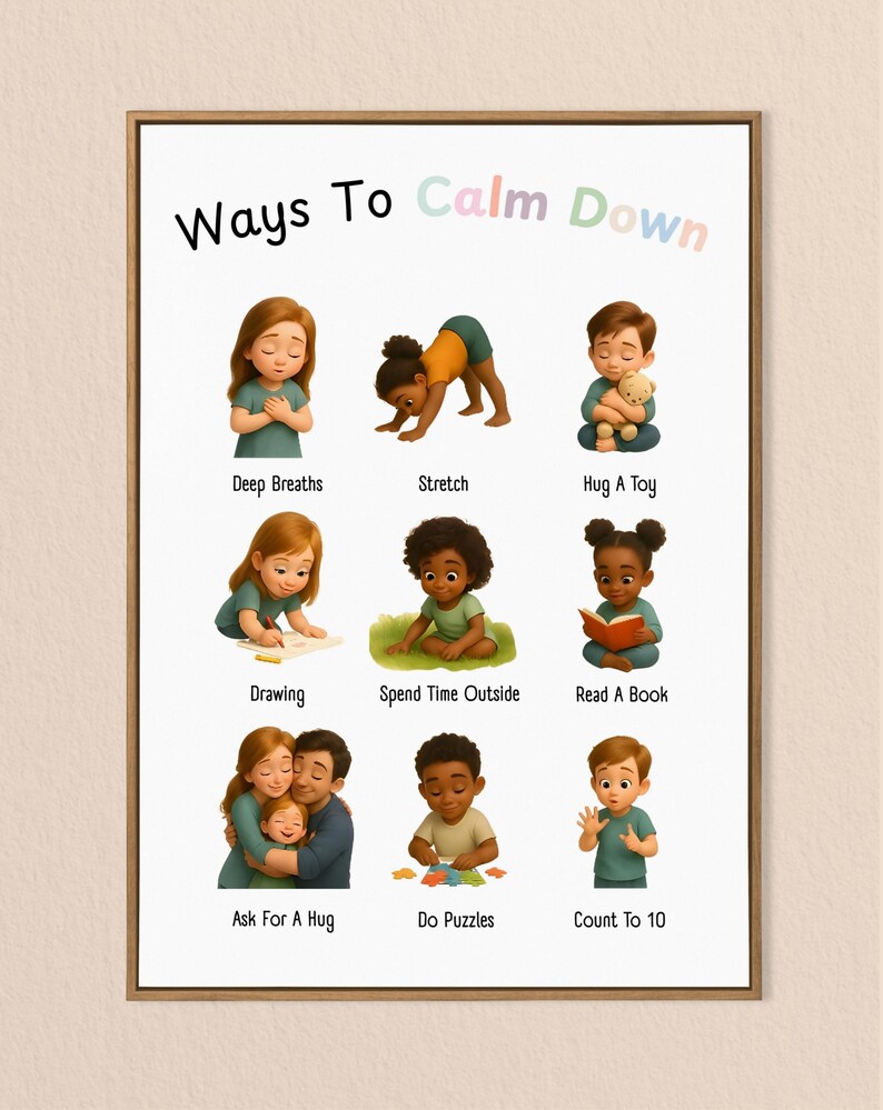 Kids Calming Strategies Poster | Calm Down Corner Chart & Positive ...