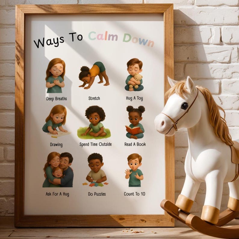 Kids Calming Strategies Poster | Calm Down Corner Chart & Positive ...