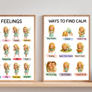 Fairy Emotions Chart for Kids | Preschool Calm Down Corner Posters ...