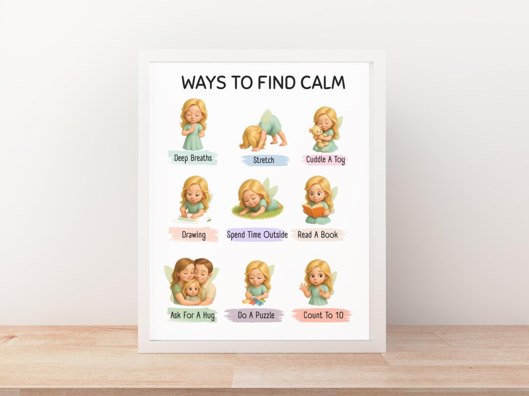 Fairy Coping Techniques Chart for Kids | Calm Down Corner Poster ...