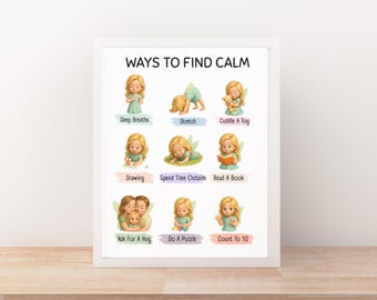 Fairy Coping Techniques Chart for Kids | Calm Down Corner Poster ...