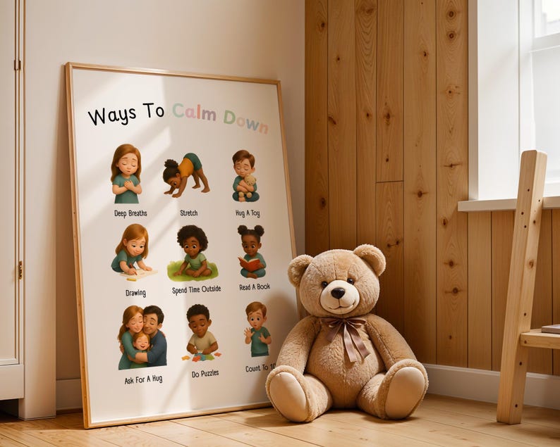 Kids Calming Strategies Poster | Calm Down Corner Chart & Positive ...