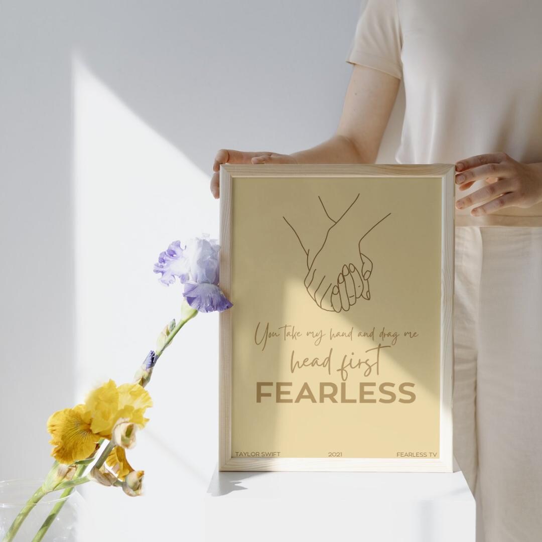 Taylor Swift FEARLESS Lyrics Poster | Wall Art | Digital Download ...