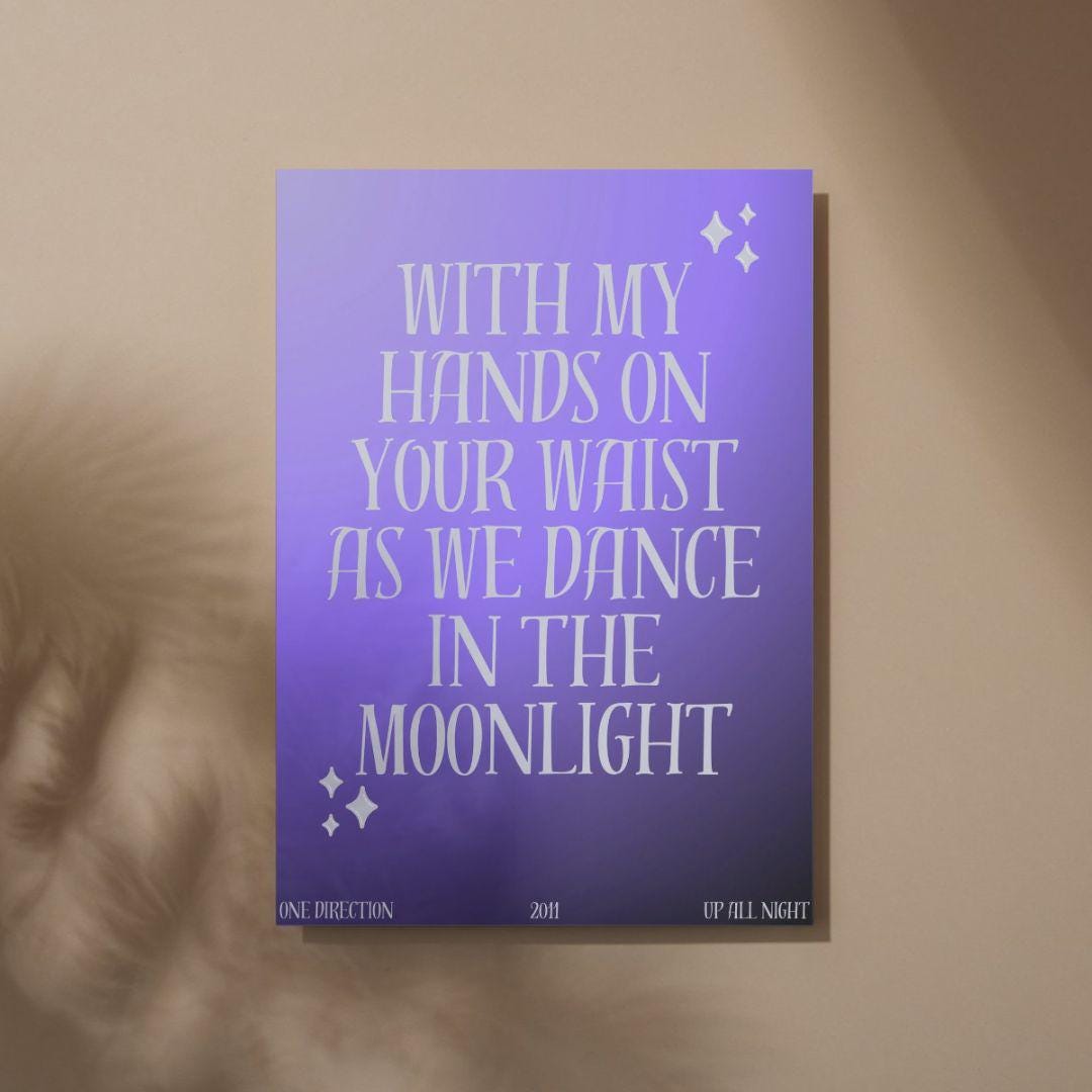 One Direction I WISH Lyrics Poster | Wall Art | Digital Download ...